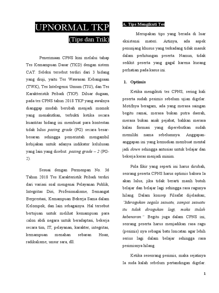 Buku Soal TKP - Baru........ | PDF