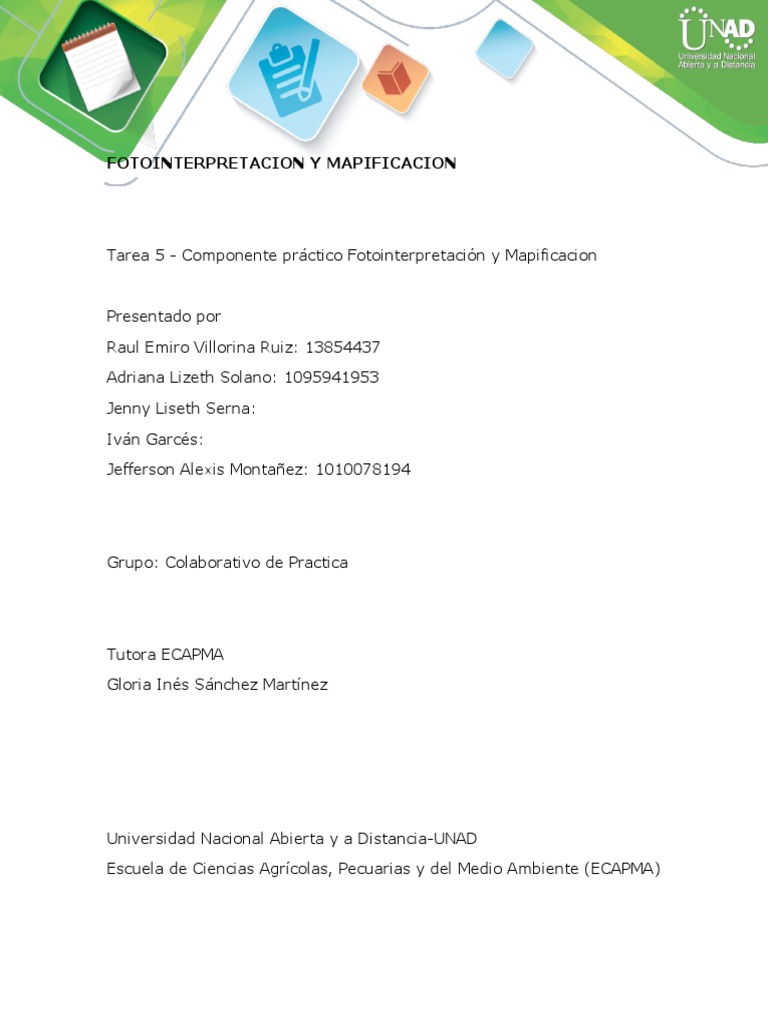 Componente Práctico Fotointerpretación y Mapificacion | PDF | Sistema ...