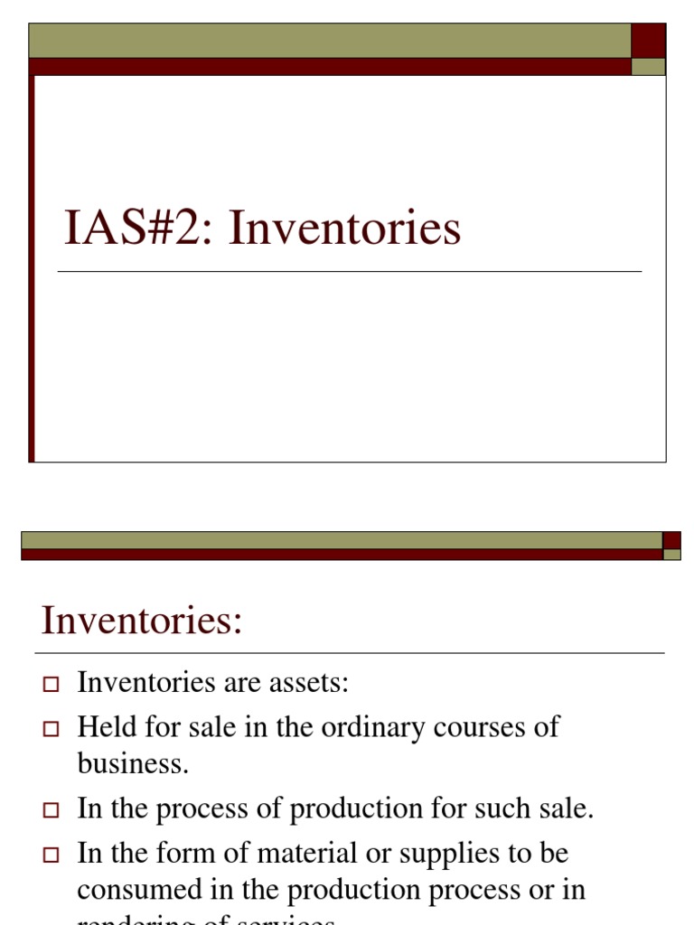 Ias 2 | PDF | Inventory | Fair Value