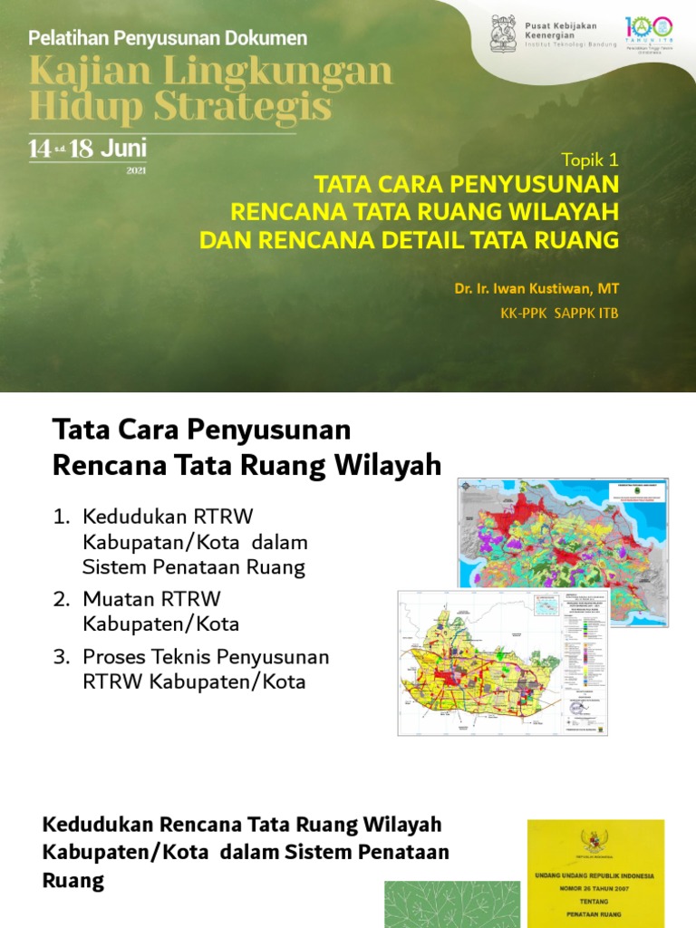 KLHS-1 - Tatacara Penyusunan RTRW Dan RDTR-3 | PDF