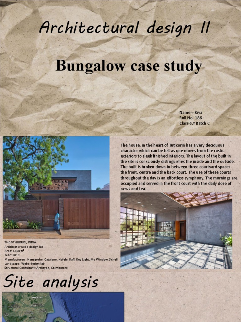 Bunglow Case Study | PDF | Buildings And Structures | Architectural Design
