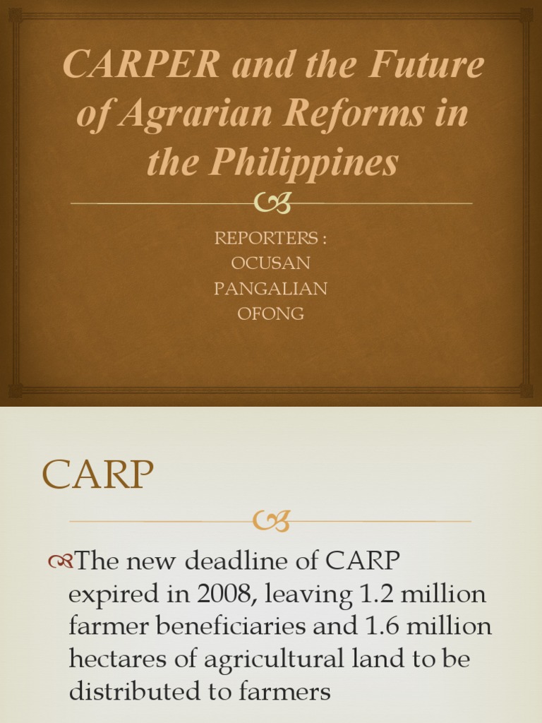 CARPER: Challenges in Agrarian Reform | PDF