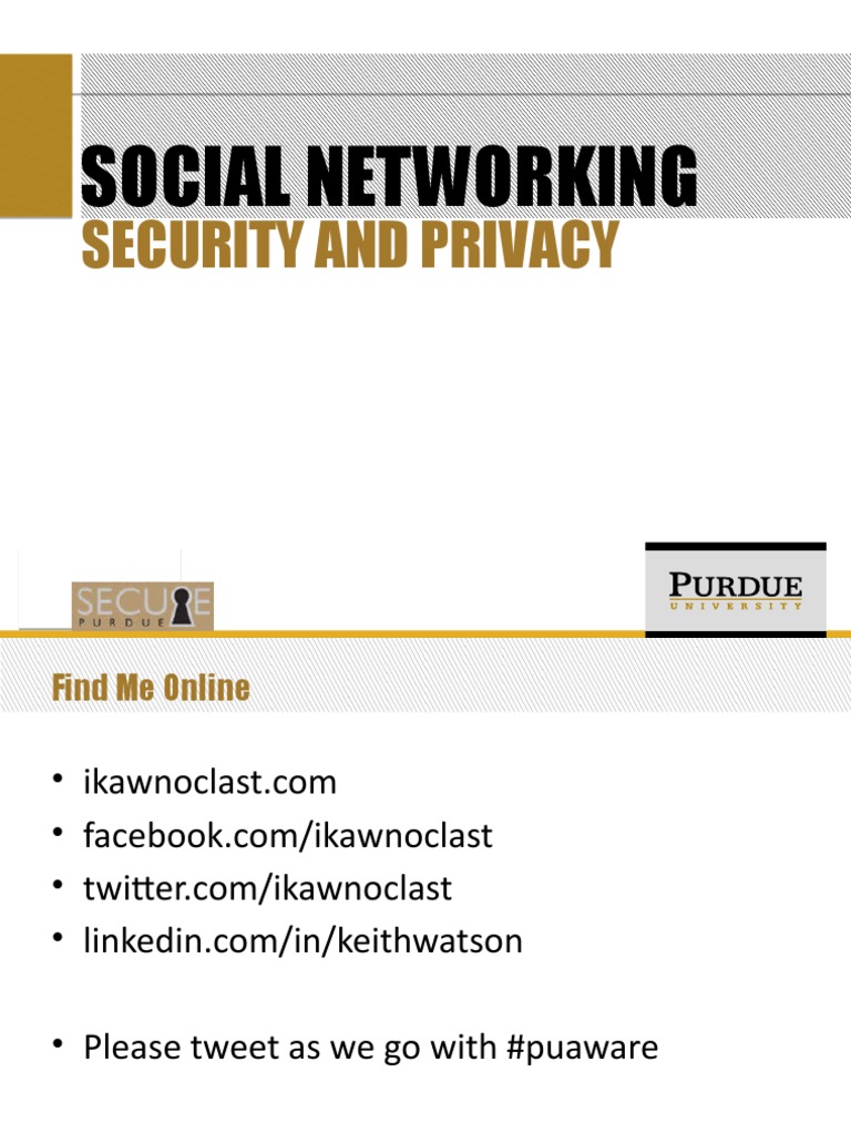 Social Networking Security Guide | PDF | Internet Privacy | Facebook