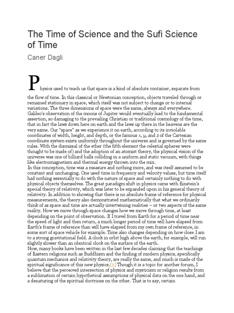 The Time of Science and The Sufi Science of Time | PDF | Physics | Time