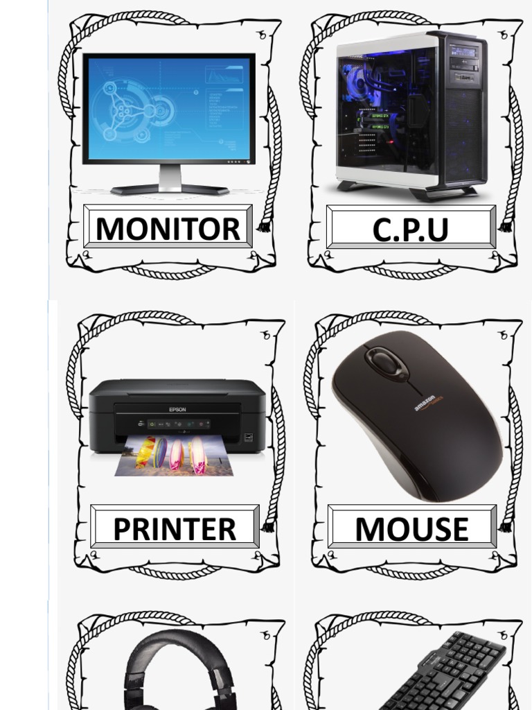 Flashcard of Computer Parts | PDF