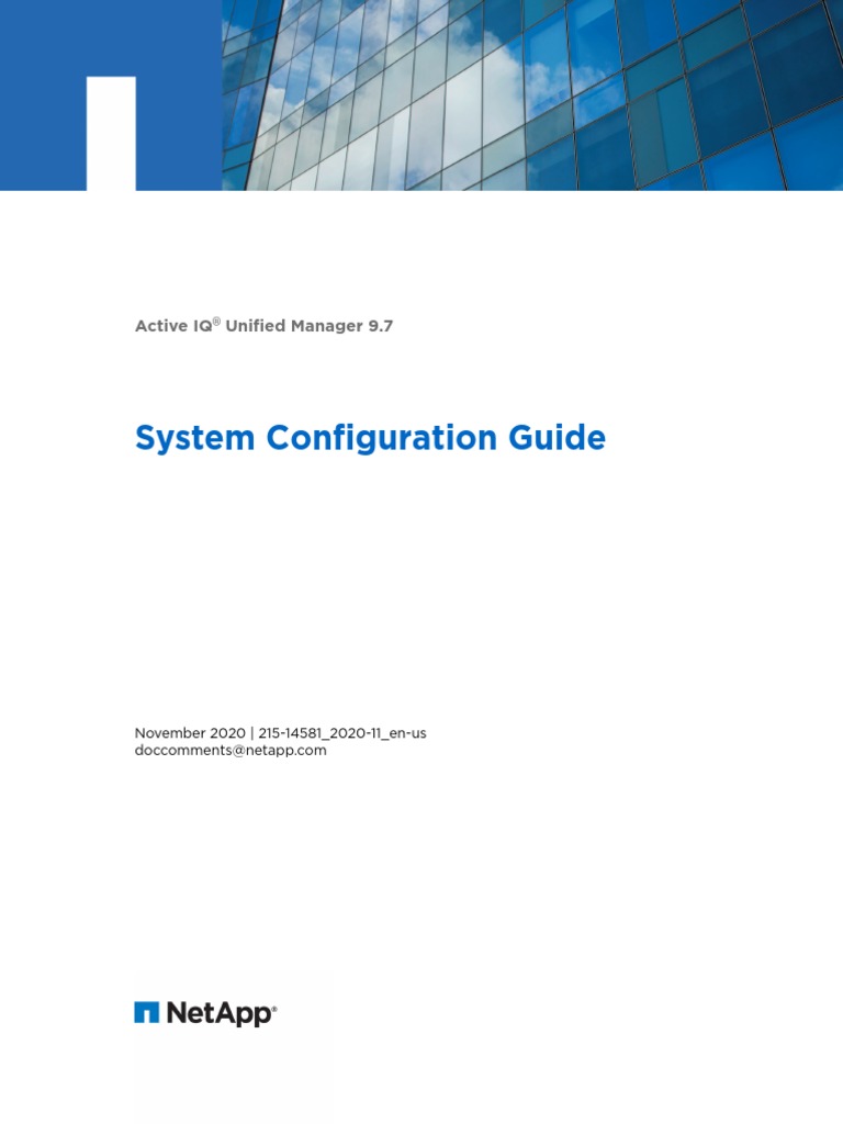 System Configuration Guide: Active IQ Unified Manager 9.7 | PDF ...