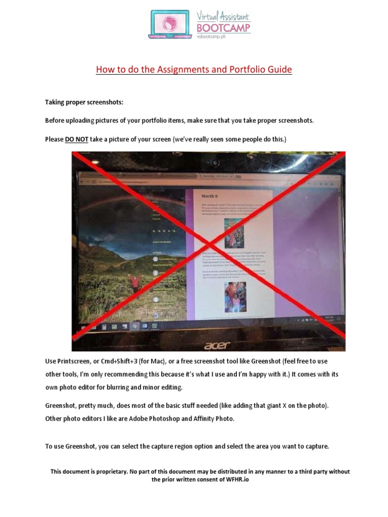 How To Do The Assignments and Portfolio Guide 1 1 | PDF | Chart ...