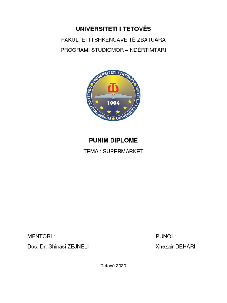 Xhezair Dehari-Tema e Diplomes | PDF