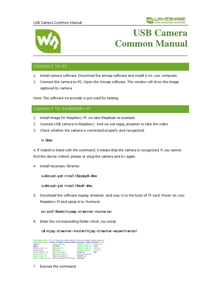 USB Camera Common Manual: Connect To PC | PDF | Games & Activities ...