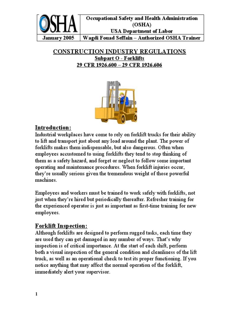 3 Forklift Safety | PDF | Forklift | Occupational Safety And Health ...