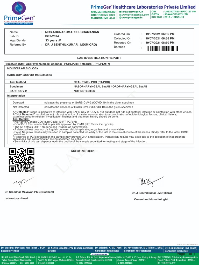 Primegen laboratoriesPG2 2694 - 2021071918 - 56 - 04 - Primegen ...