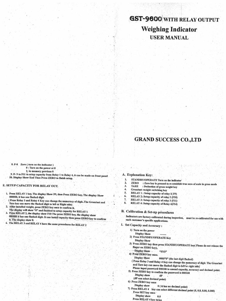 GST 9600R | PDF