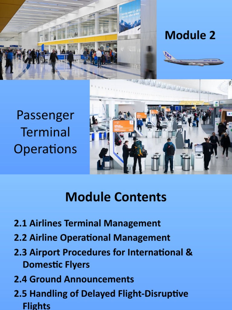 Module 2 - Passenger Terminal Operations | PDF | Airport | Air Traffic ...