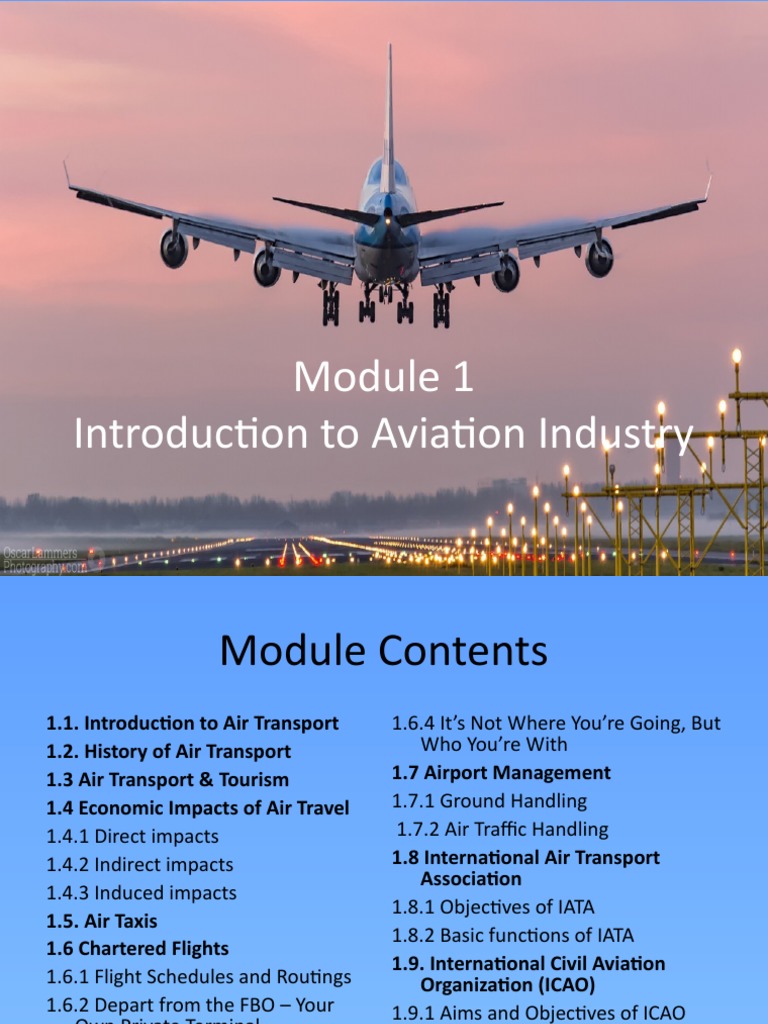 Module 1 - Introduction To Aviation Industry | PDF | Airlines | Airport