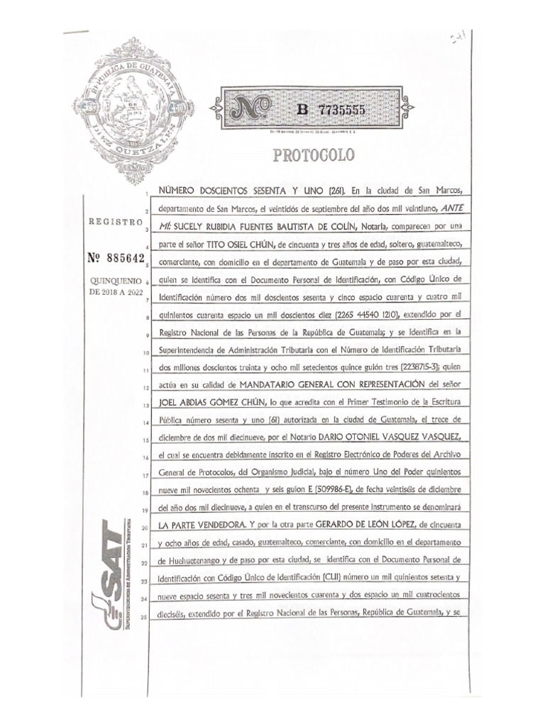 Escritura Gerardo de Leon | PDF