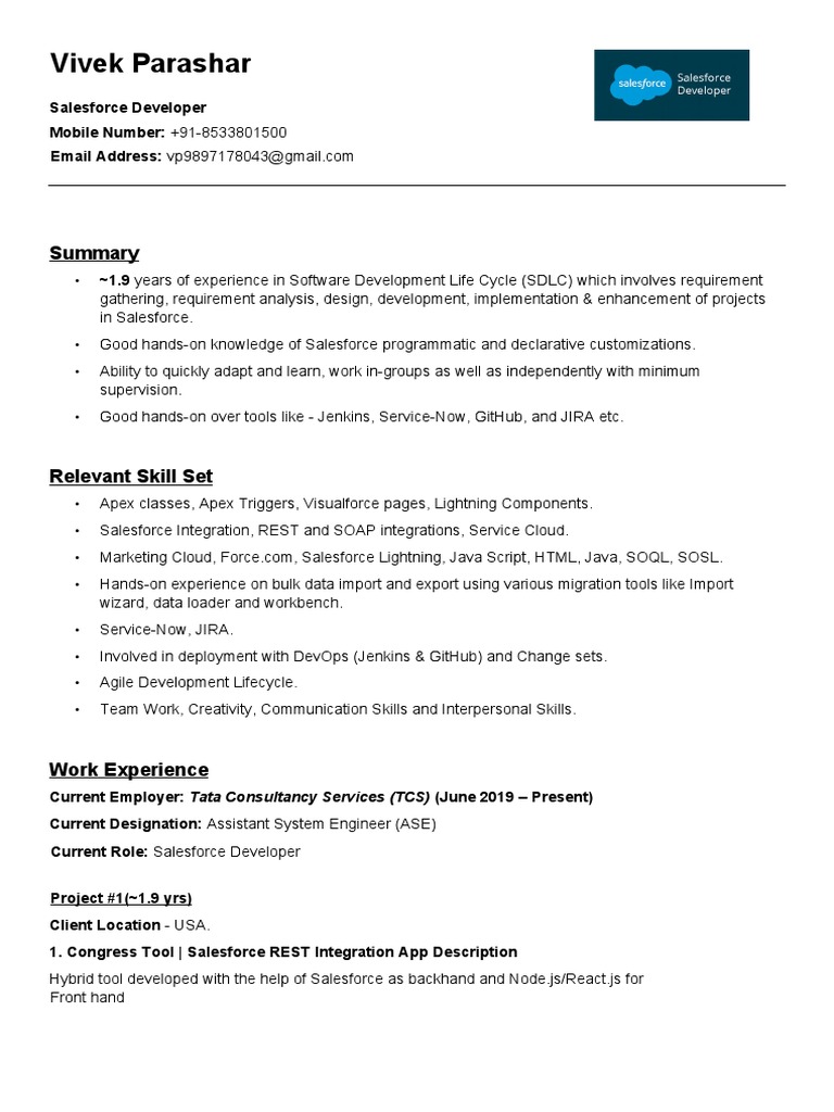 Vivek SFDC | PDF | Cloud Computing | Software