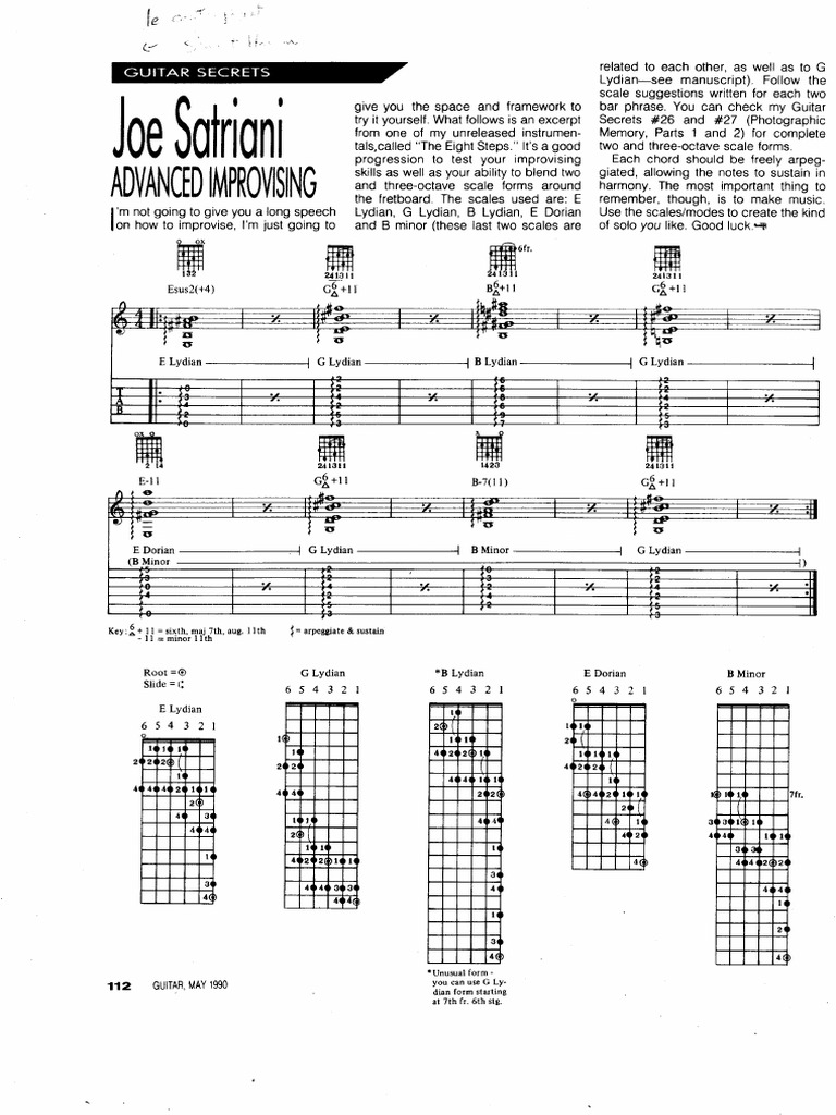 Advanced Impro Joe Satriani | PDF