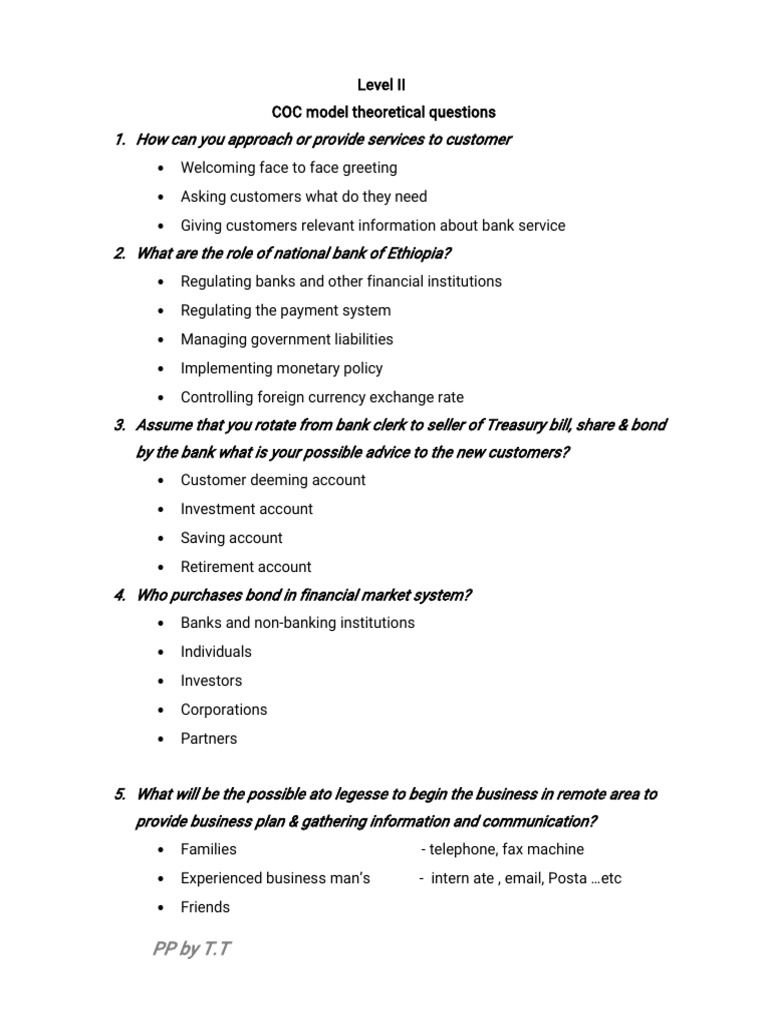 Level II Theory Questions | PDF