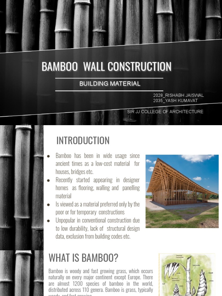 Bamboo Wall Construction | PDF | Deep Foundation | Concrete