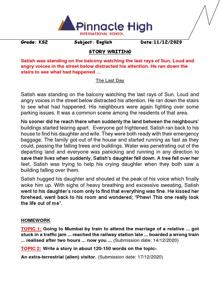 Story Writing Sample | PDF