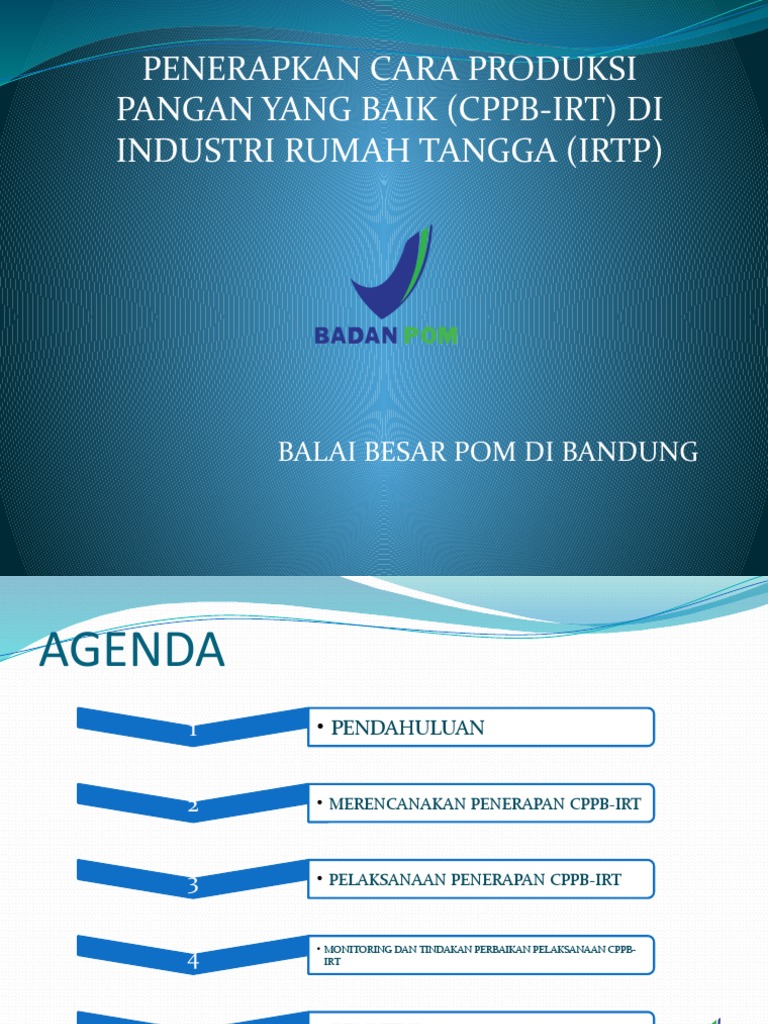 Penerapan CPPB Irt Depag | PDF | Bisnis | Teknologi & Rekayasa