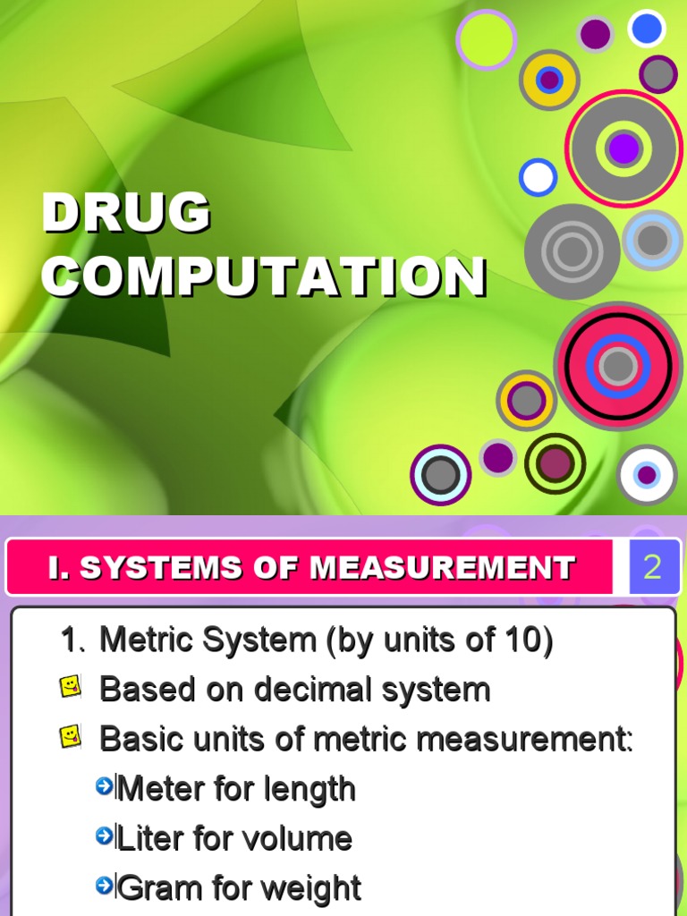 Drug Computation IV Comp | PDF | Intravenous Therapy | Litre