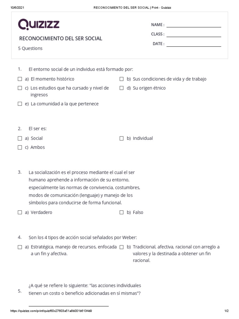 Preguntas sobre el ser social | PDF | Cognición