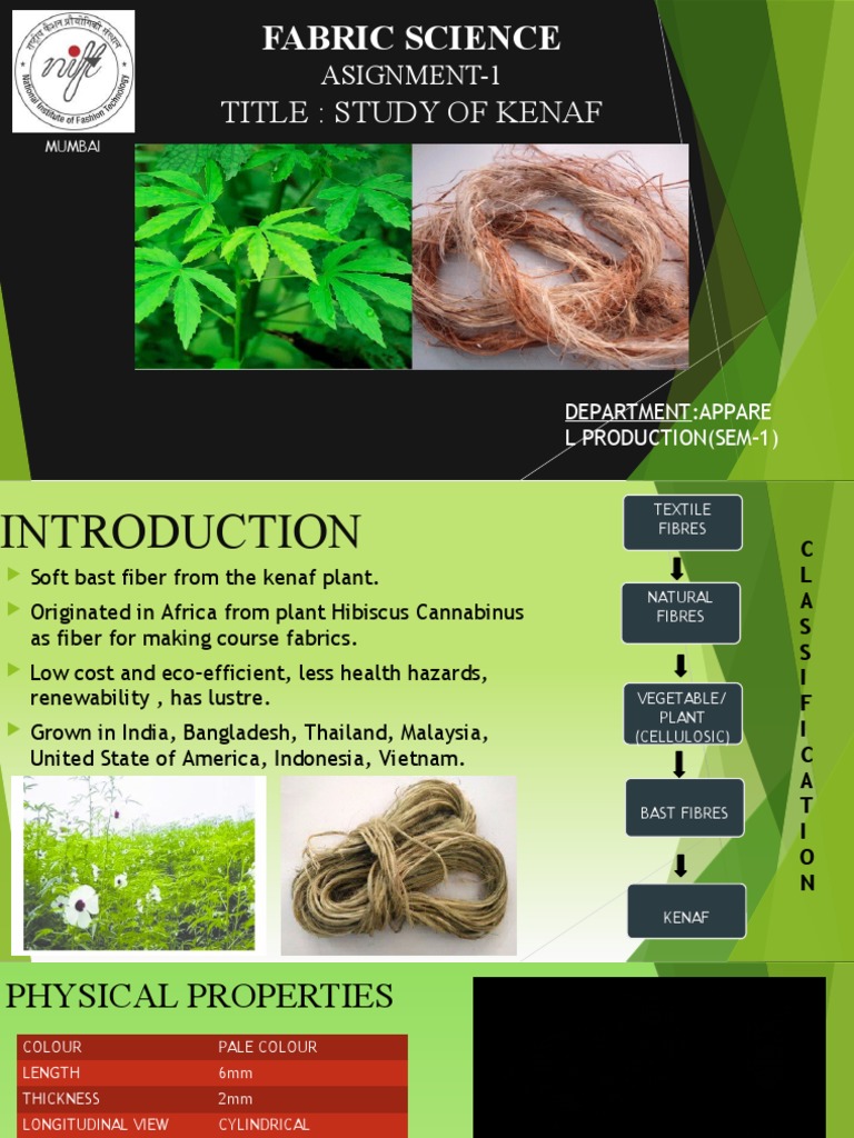 Title: Study of Kenaf: Fabric Science | PDF | Fibers | Textiles