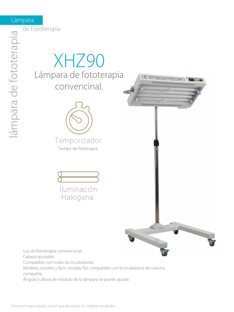 Lámpara de Fototerapia Convencional XHZ90 | PDF | Óptica | Radiación ...