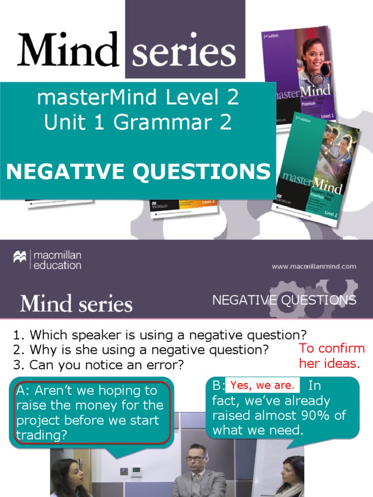 Mastermind 2 Unit 01 Grammar 2 | PDF | Verb | Language Mechanics