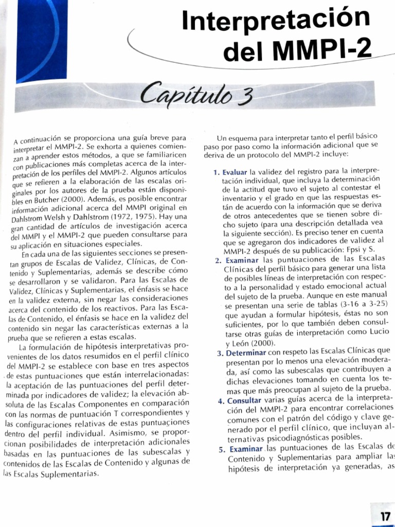 Mmpi 2 Interpretación Parte 1 | PDF