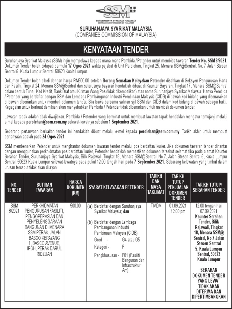 Iklan Tender 8 - 2021 | PDF
