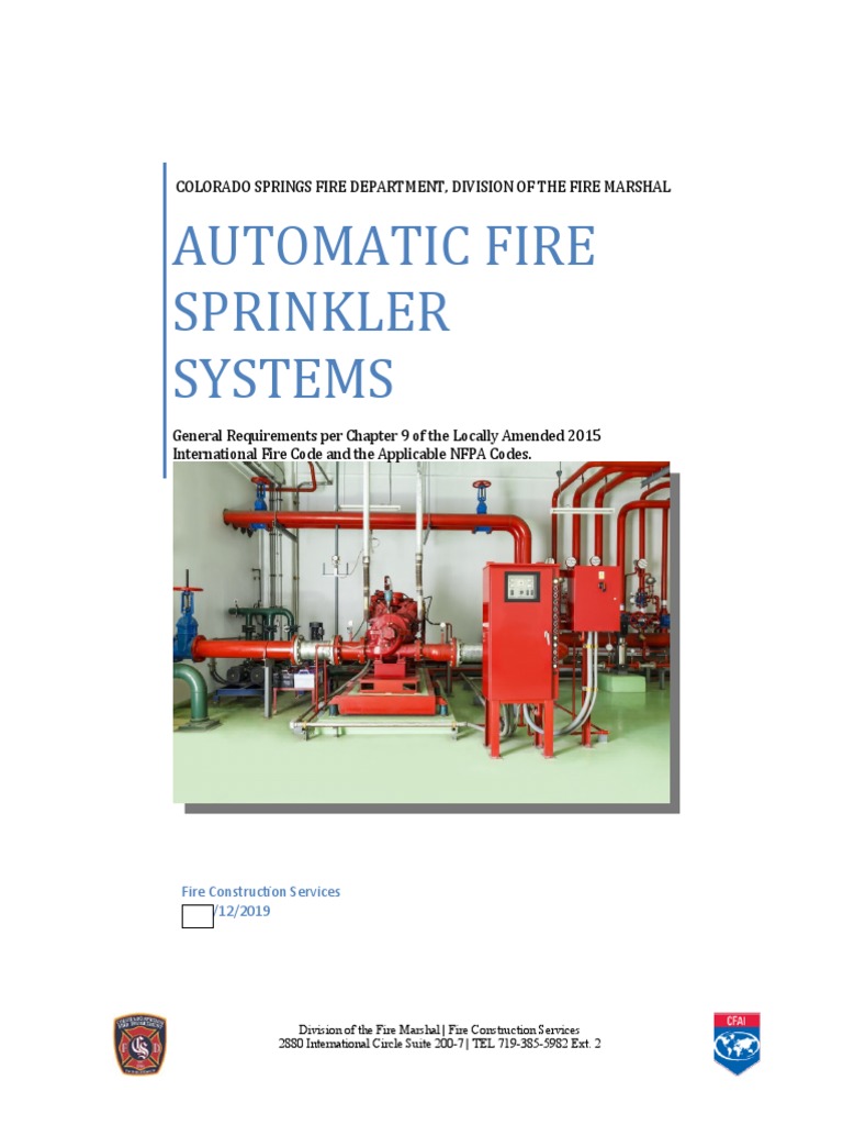 Fire Sprinkler 2019 Final | PDF | Fire Sprinkler System | Plumbing
