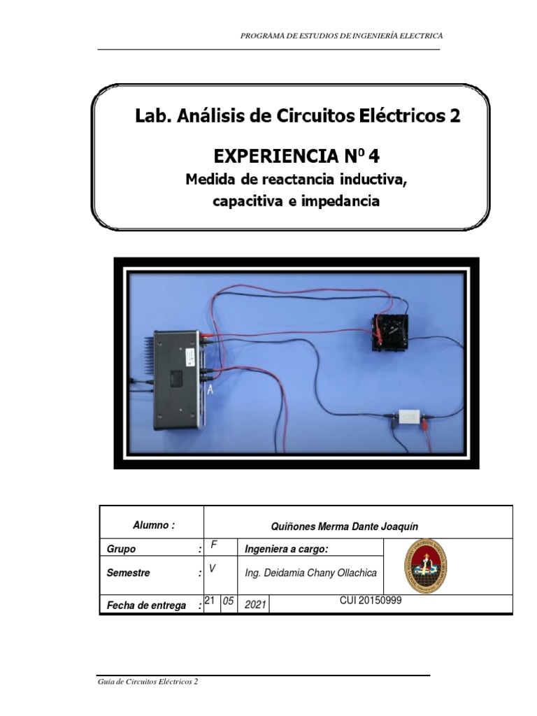 Laboratorio 4 | PDF | Impedancia eléctrica | Resonancia