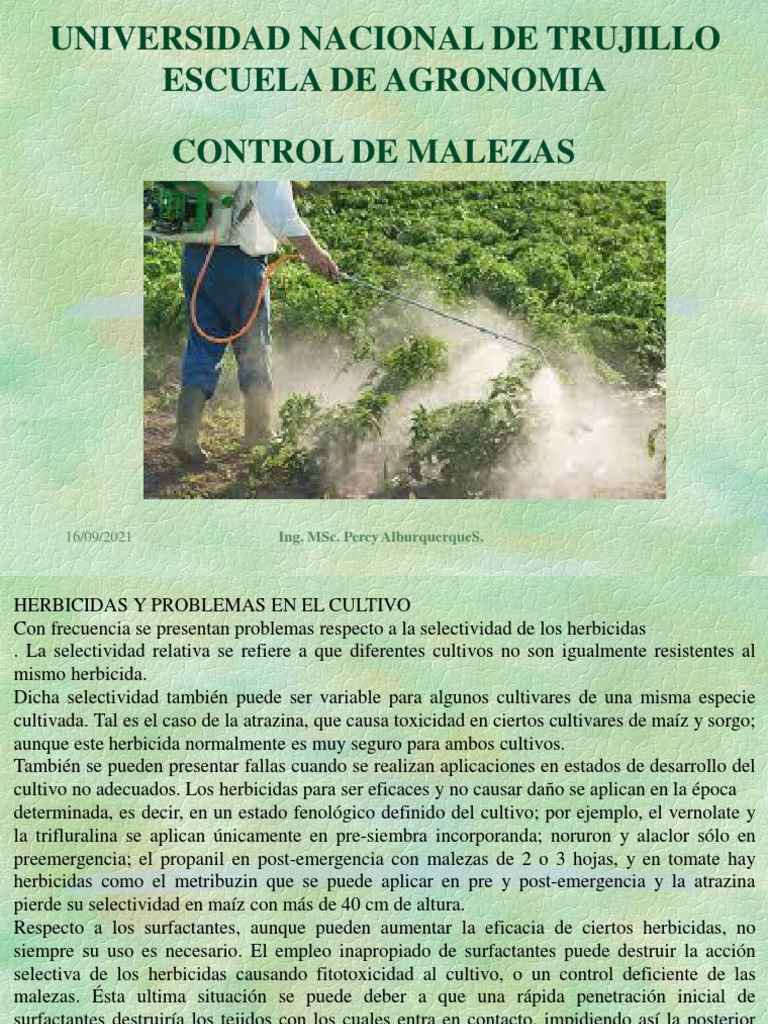 Control de Malezas 14º Semana | PDF | Pesticida | Agricultura