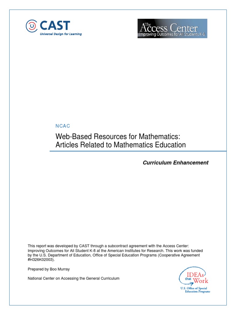 Math Articles | PDF | National Council Of Teachers Of Mathematics ...