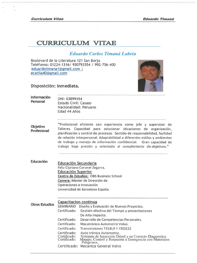 CV Eduardo Timana 2021 - 18032021094029 80 Hojas | PDF