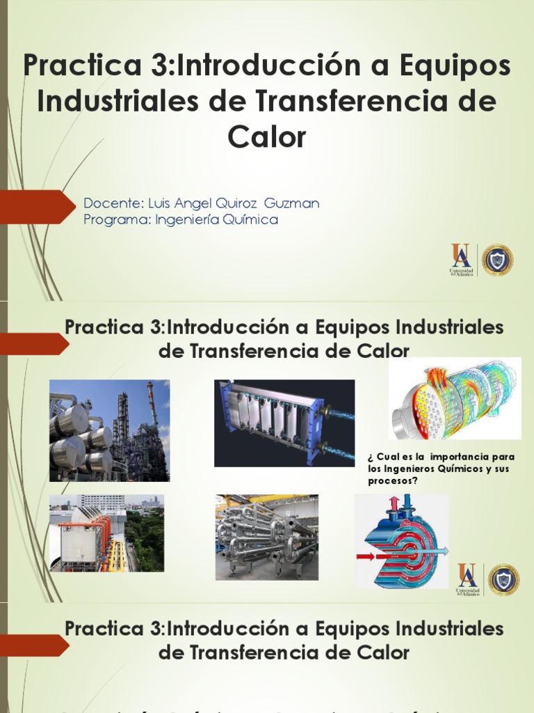 Practica 3 - Introduccion A Equipos de Transferencia de Calor | PDF ...