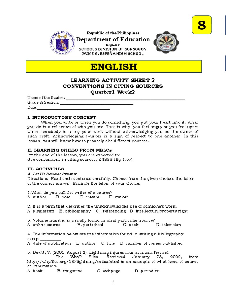 Citing Sources: A Student's Guide | PDF | Plagiarism | Citation