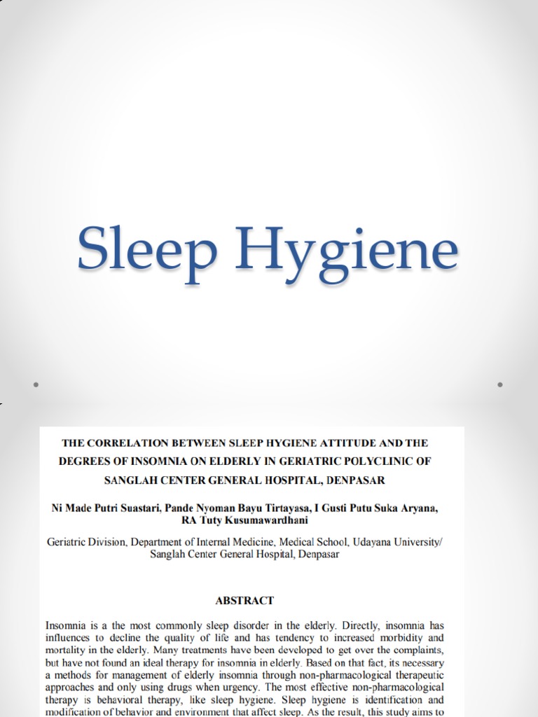 Sleep Hygiene | PDF