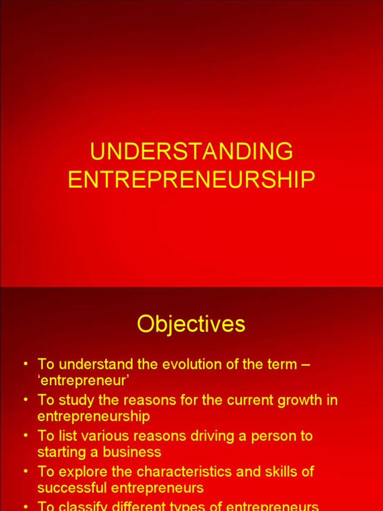 Chapter 01 Understanding Entrepreneurship | PDF | Entrepreneurship ...