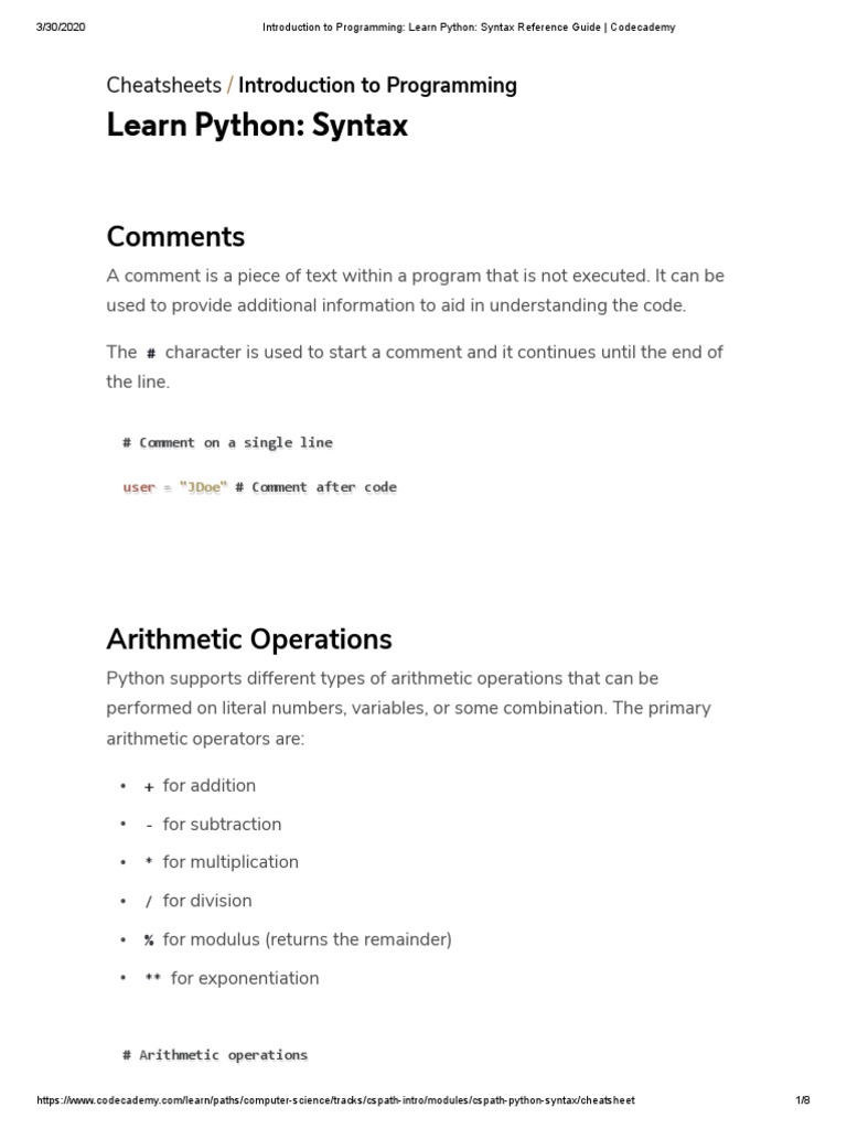Python Codeacademy Download Free Pdf Parameter Computer Programming Python Programming