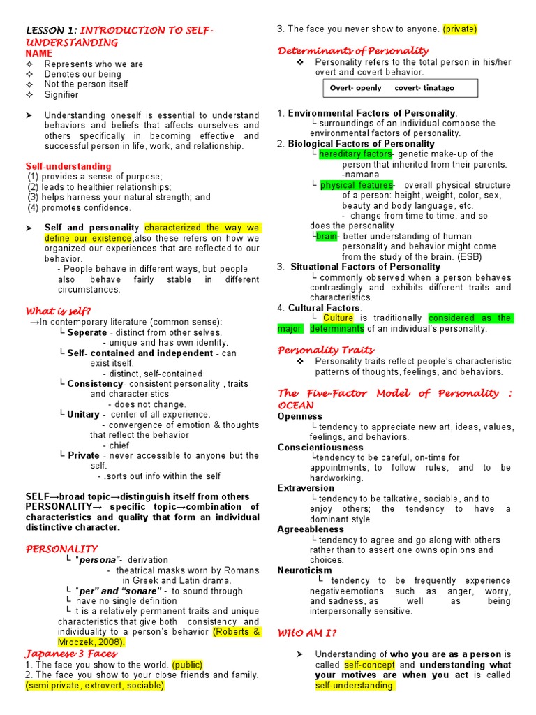 Uts Reviewer Updated | PDF | Id | Unconscious Mind