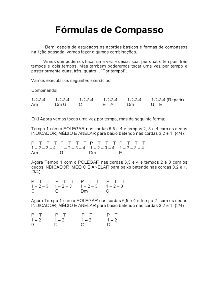 Lição 3 Formulas de Compasso | PDF