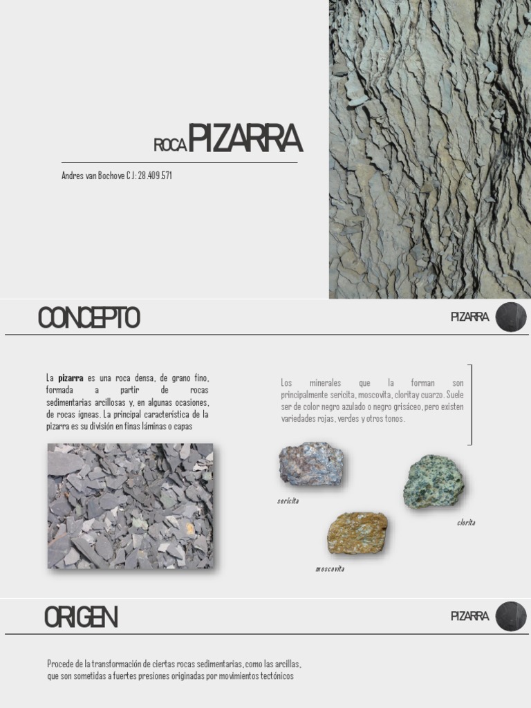La pizarra: Una roca sedimentaria de múltiples usos y propiedades | PDF ...