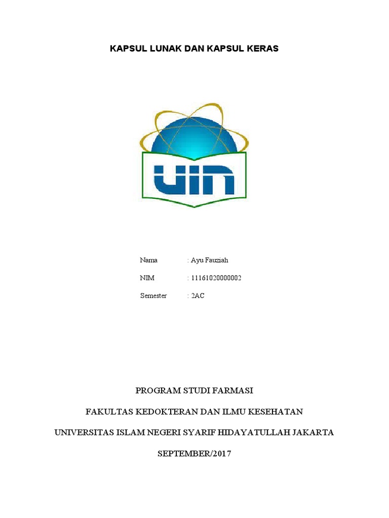 Kapsul Lunak Dan Kapsul Keras | PDF