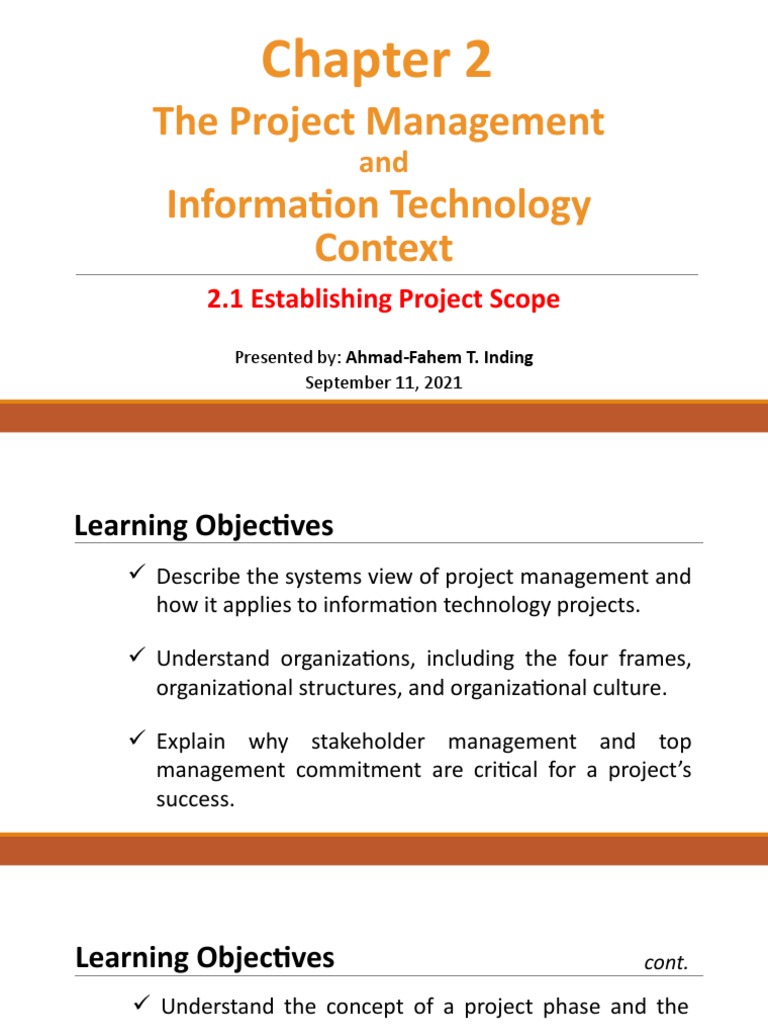 The Project Management Information Technology Context | PDF | System | Outsourcing