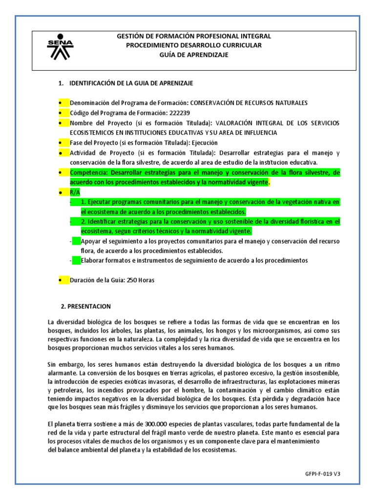 Gfpi-F-019 - Flora1 | PDF | Los bosques | Biodiversidad