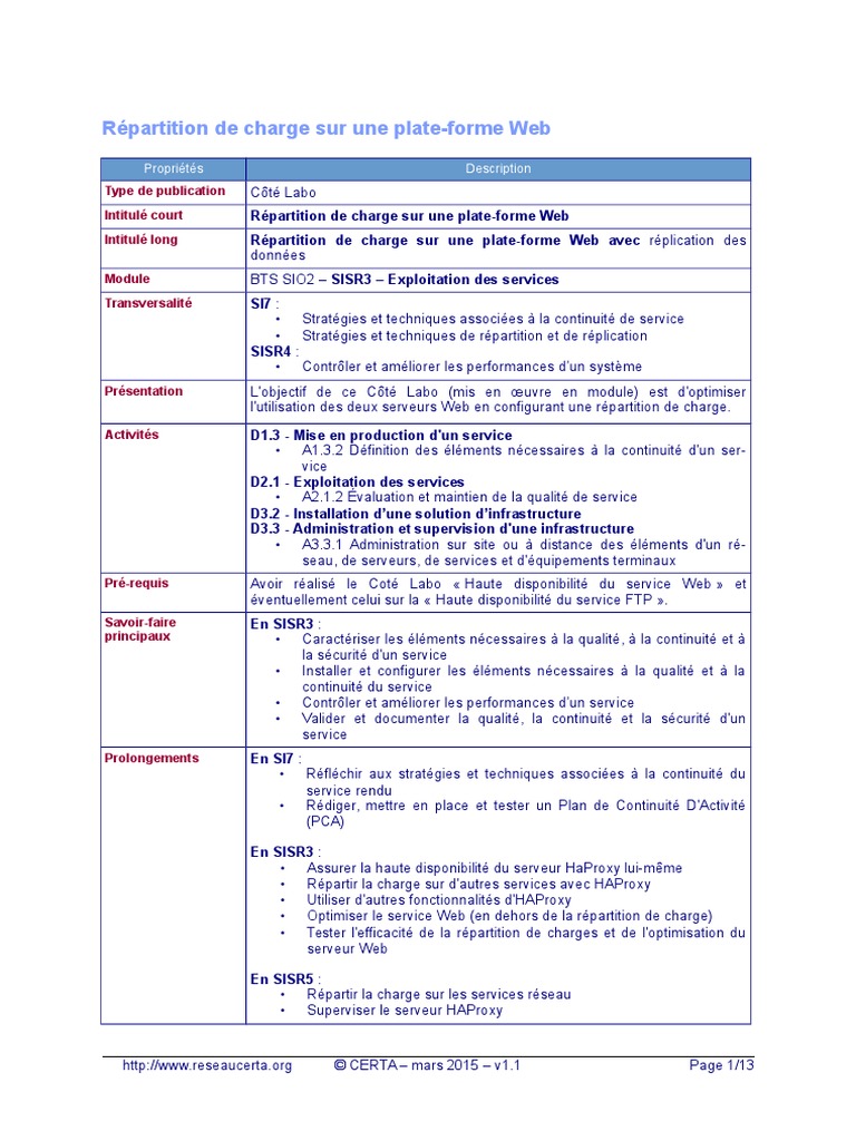 repartitionCharge-V1.1 Sanscorrection | PDF | Cookie (informatique) | Protocole de transfert ...