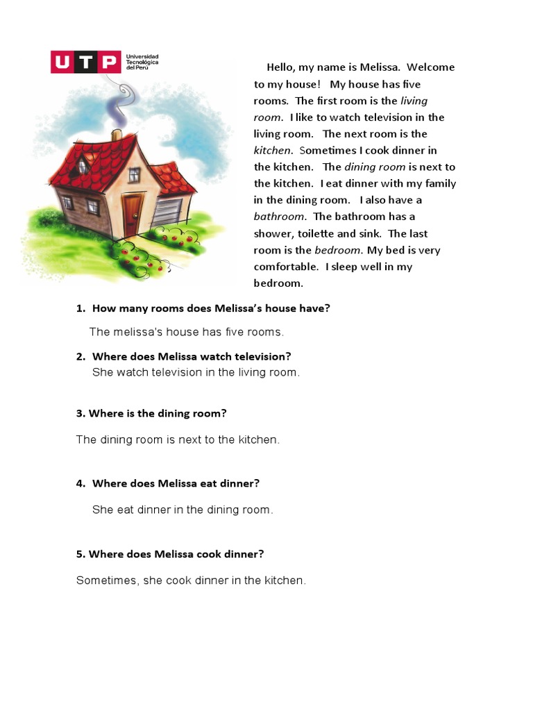 My House Reading Activities Unit 4-Week 10 | PDF | Language Arts ...